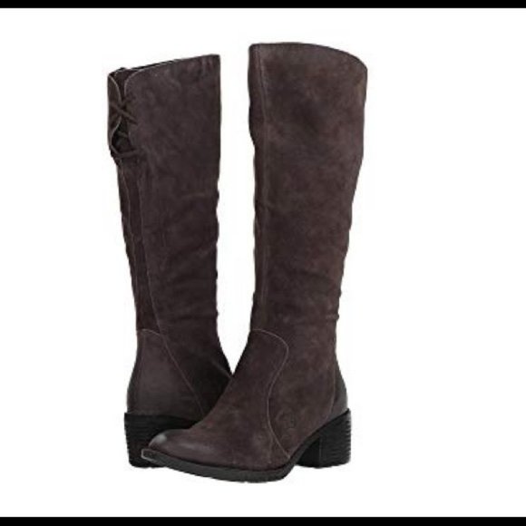 Born | Shoes | Nwot Felicia Dark Suede Leather Born Boot 7m | Poshmark